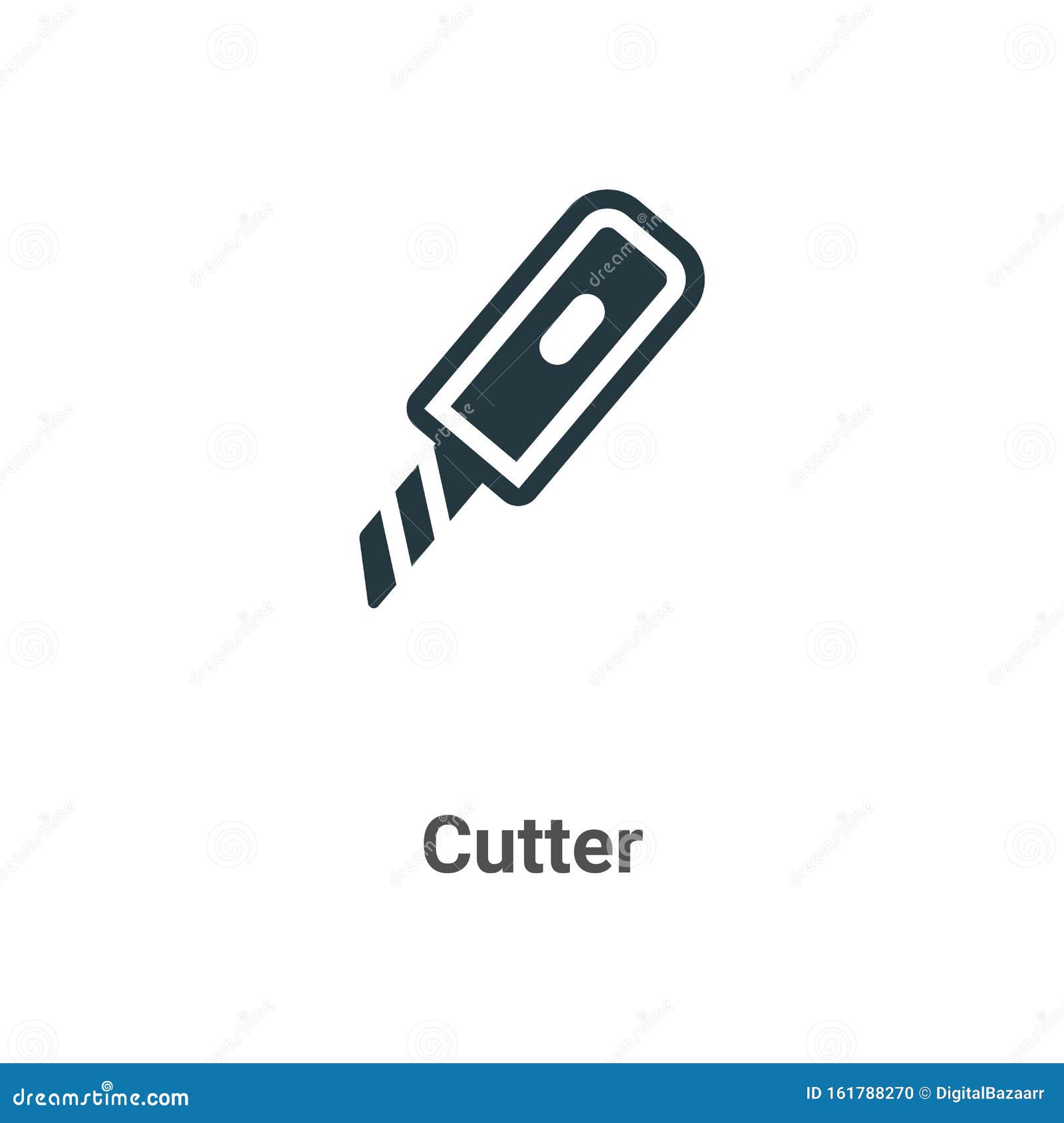 Cutter Vector Icon on White Background. Flat Vector Cutter Icon Symbol ...