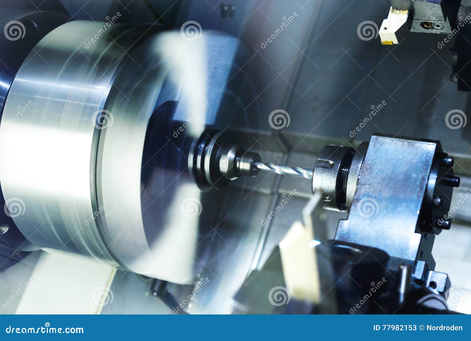 Cutters for Metal and Drill Set the CNC Machine Tool Magazine. Stock ...