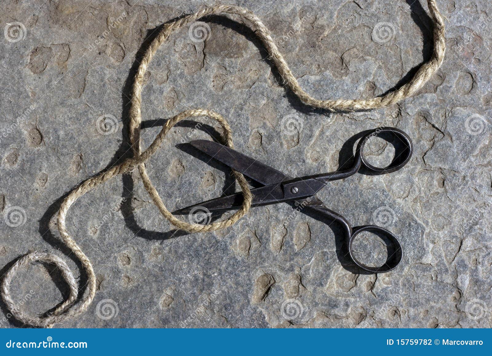 Cutting stock photo. Image of string, rope, cord, scissors - 15759782