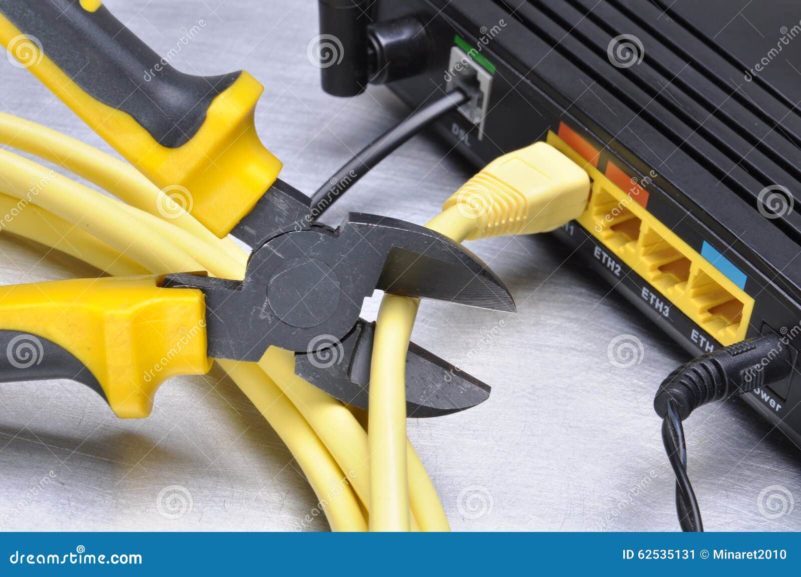 Cutting Access To the Internet Stock Image - Image of conceptual ...