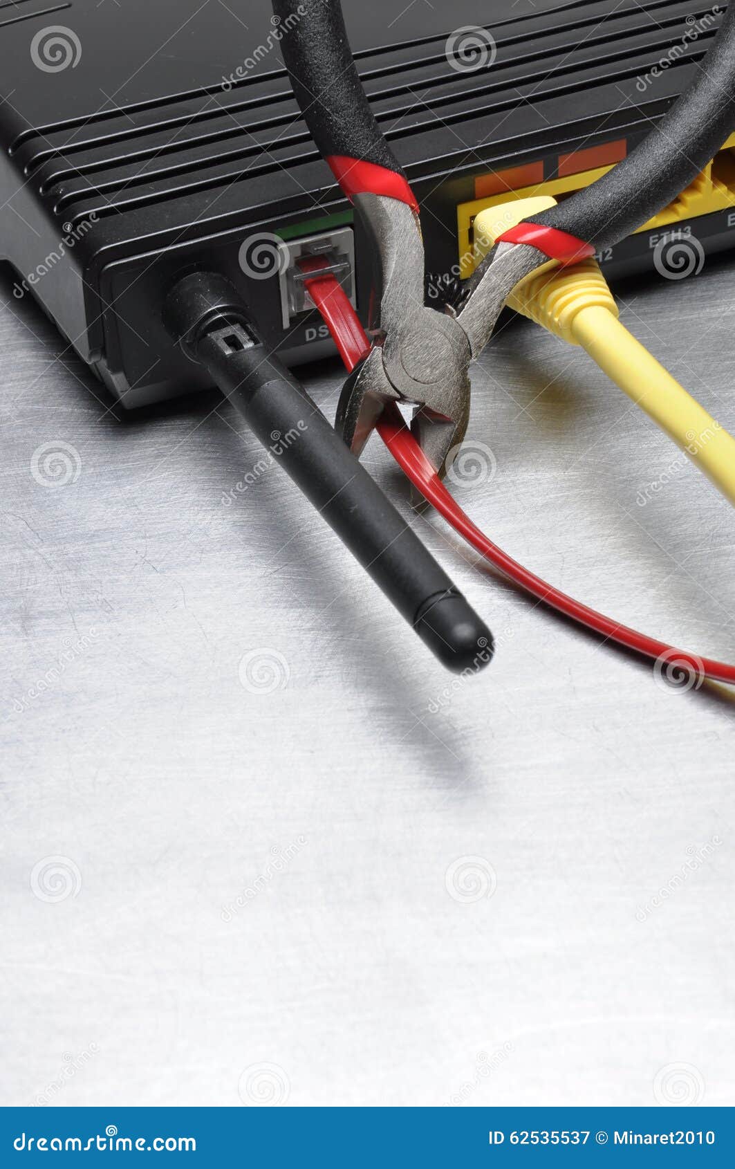 Cutting Access To the Internet Stock Image - Image of line, internet ...