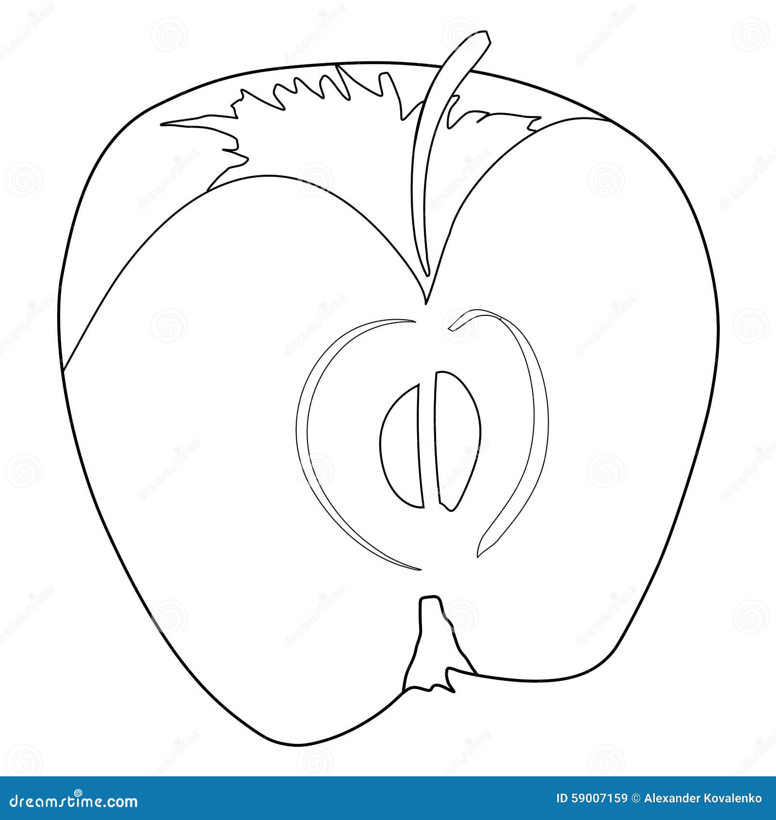 Cutting apple stock illustration. Illustration of diet - 59007159