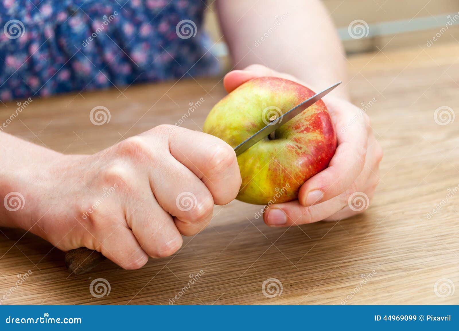 Cutting Apple stock image. Image of apple, fresh, knife - 44969099