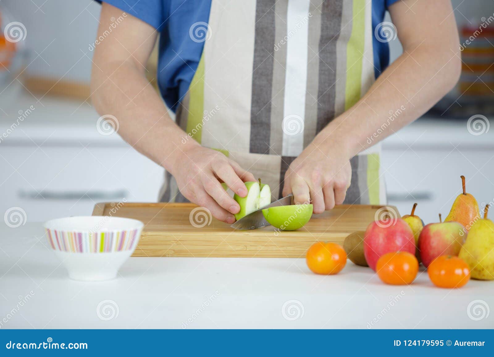 Cutting Apples into Quarters Stock Image - Image of macro, vegetarian ...