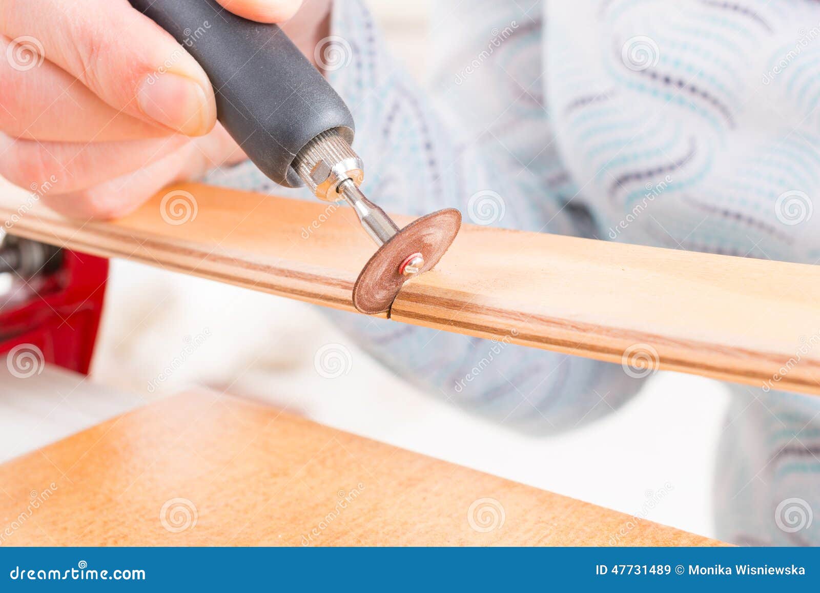 Cutting The Batten With Rotary Saw Royalty-Free Stock Image ...