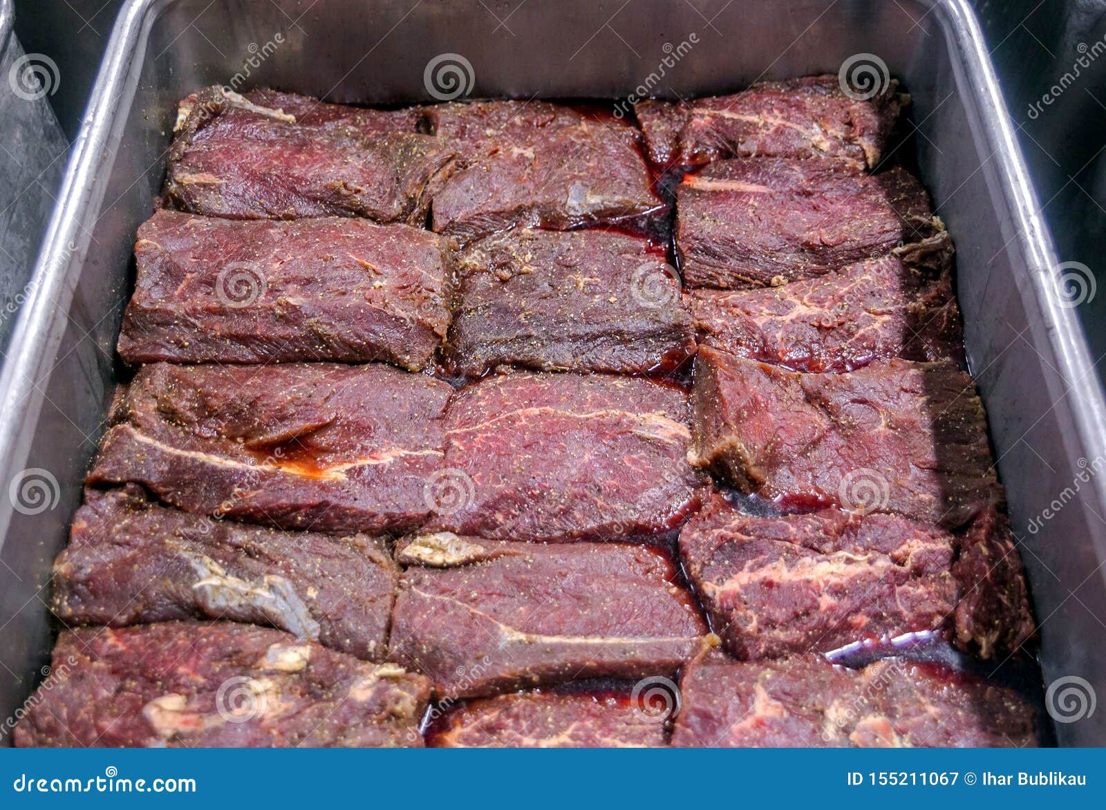 Cutting Beef at a Meat Factory Stock Image - Image of meat, safety ...