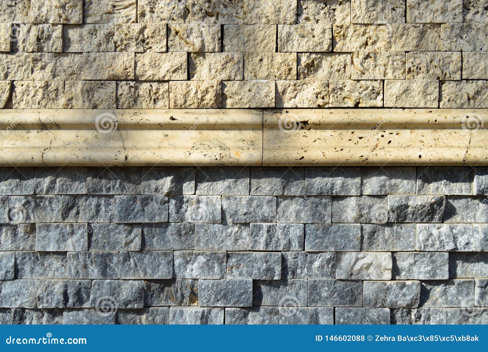 Cutting Beige Marble Wall, Lined Up Stock Photo - Image of geology ...