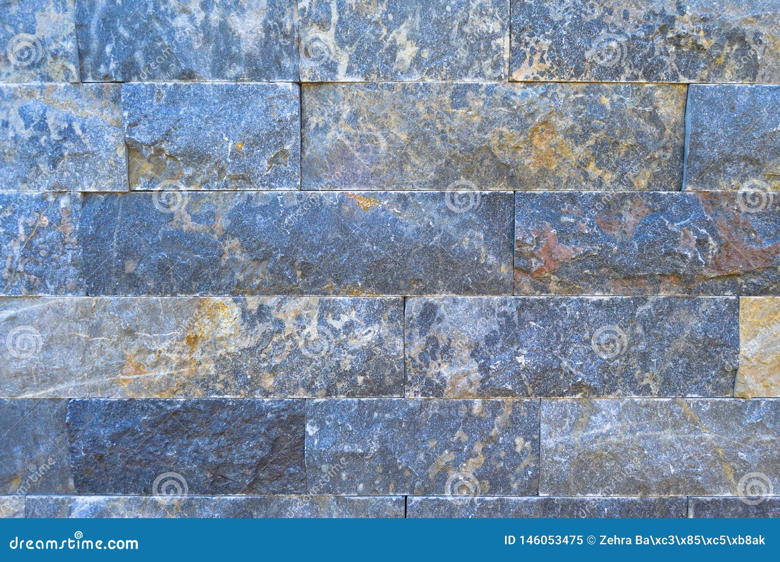 Cutting Blue Marble Wall, Lined Up, Detail. Stock Image - Image of bath ...