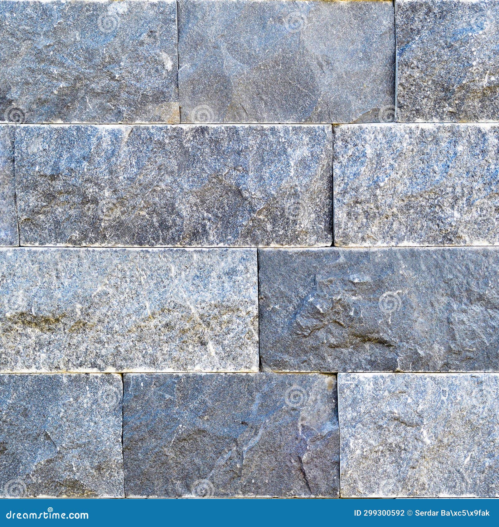 Cutting Blue Marble Wall Rectangular, Seamless Lined Up Stock Photo ...