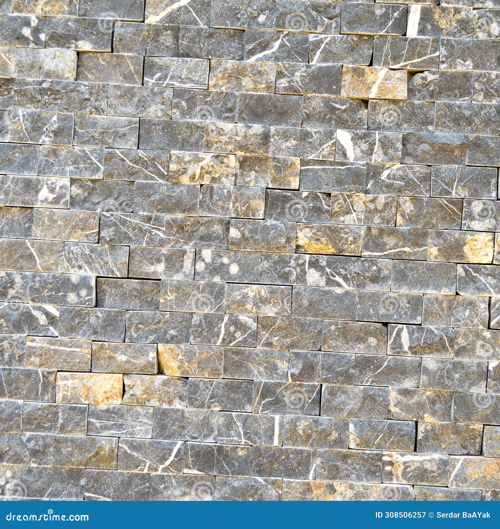 Cutting Blue Marble Wall Rectangular, Seamless Lined Up Stock Image ...