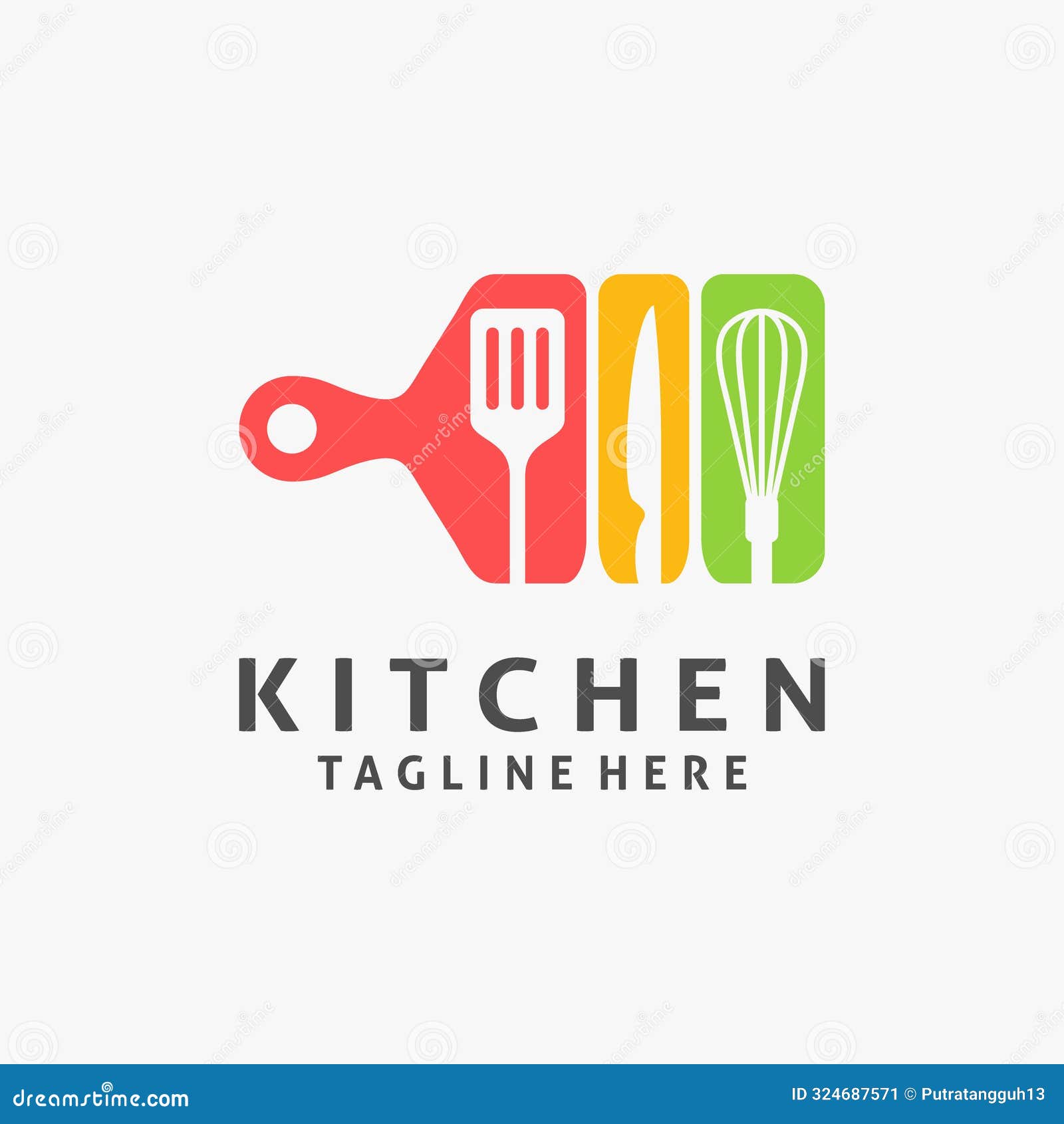 Creative Kitchen Logo Design Stock Illustration - Illustration of ...