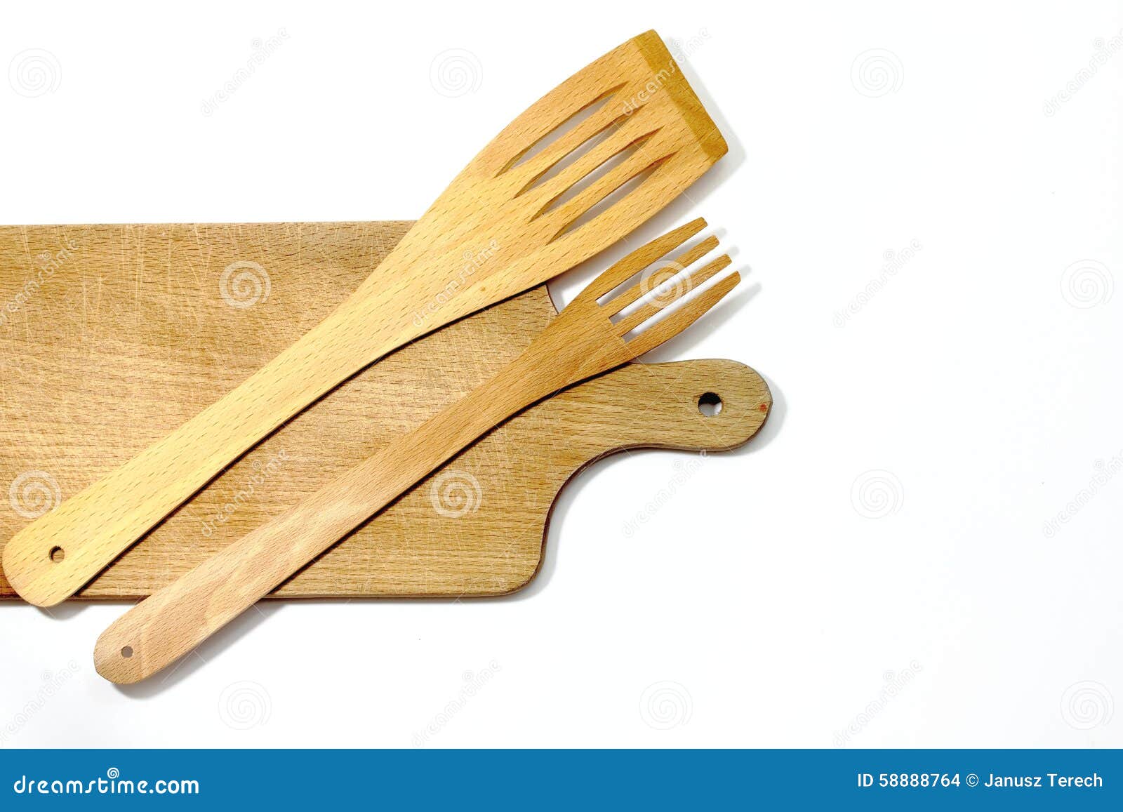 Cutting board and forks stock photo. Image of cooking - 58888764