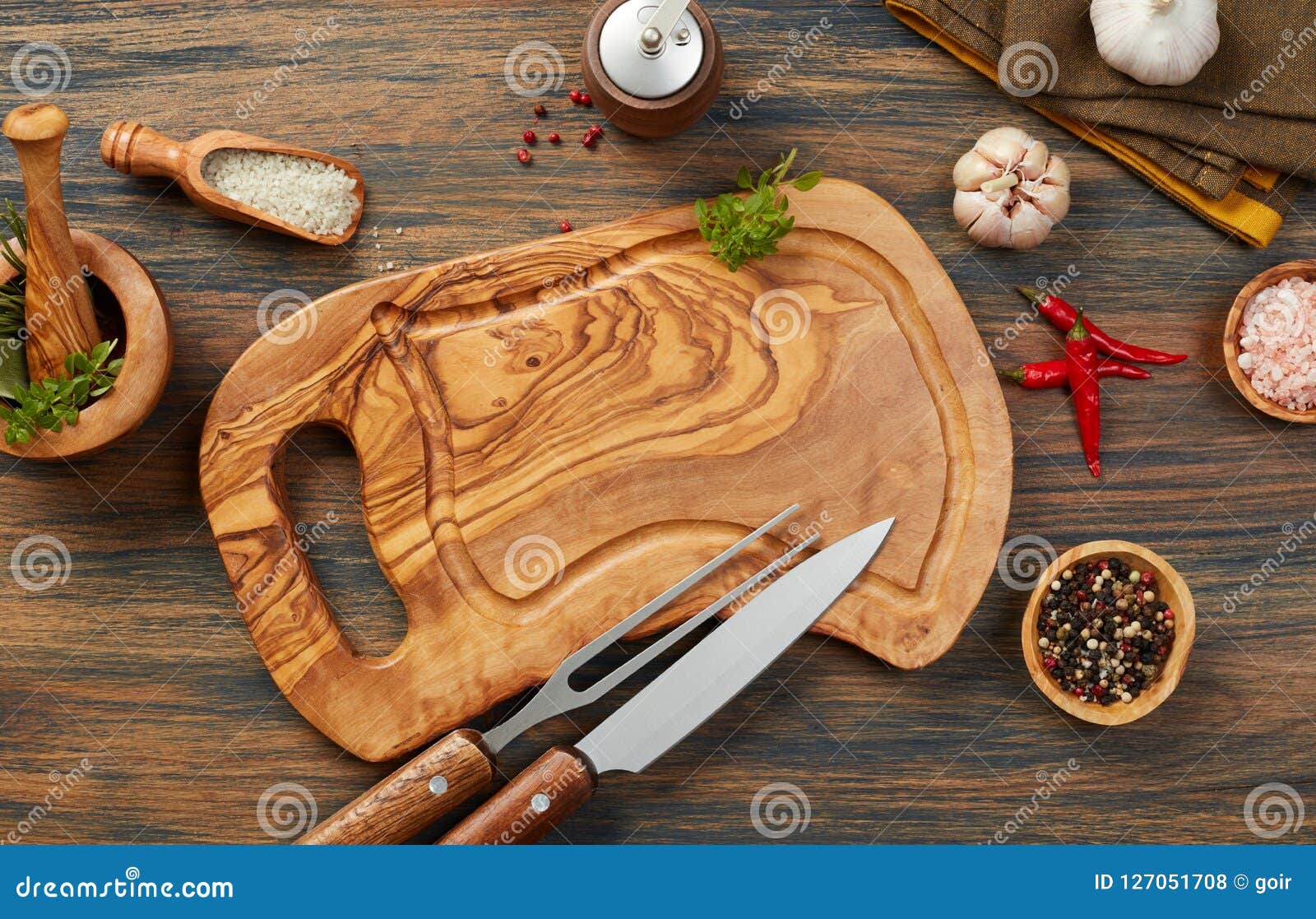 Cutting Board and Ingredients Stock Photo - Image of organic, food ...