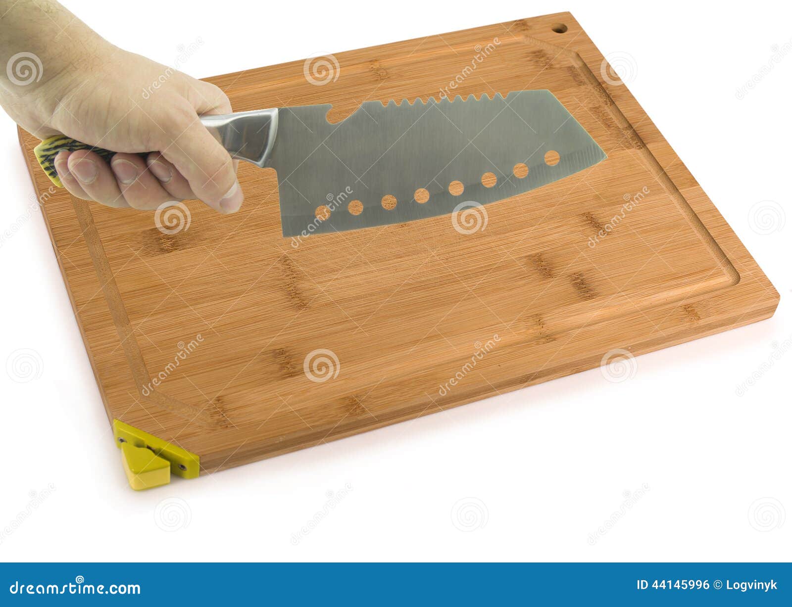Cutting Board and Kitchen Knife Close Up. for Your Stock Photo - Image ...