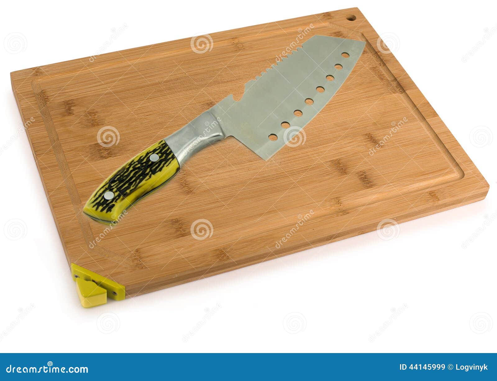 Cutting Board and Kitchen Knife Close Up. for Your Stock Image - Image ...