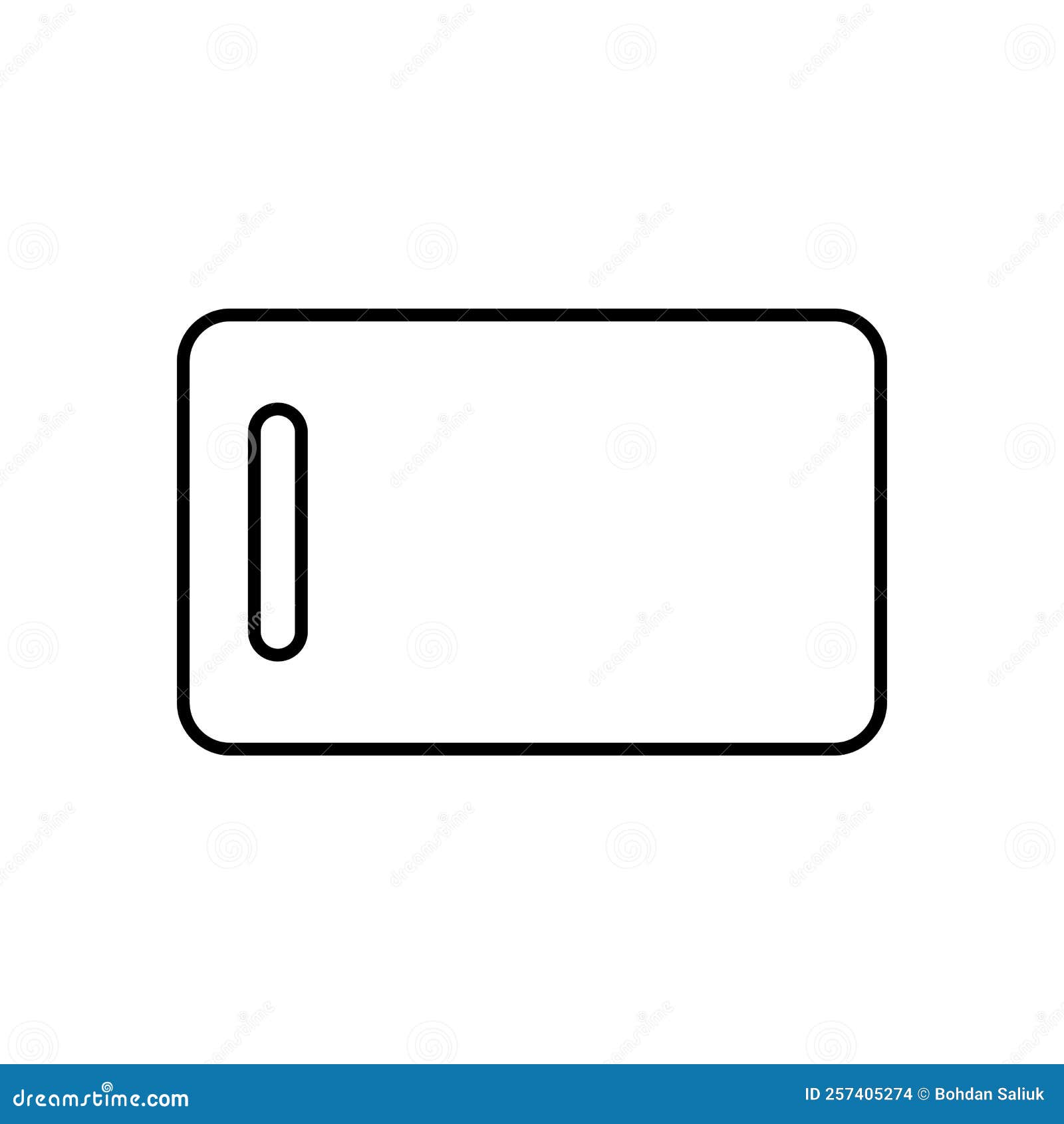 Cutting Board Outline Vector Black Icon. EPS 10... Rectangular Kitchen ...