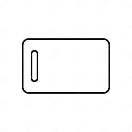 Cutting Board Outline Vector Black Icon. EPS 10... Rectangular Kitchen ...