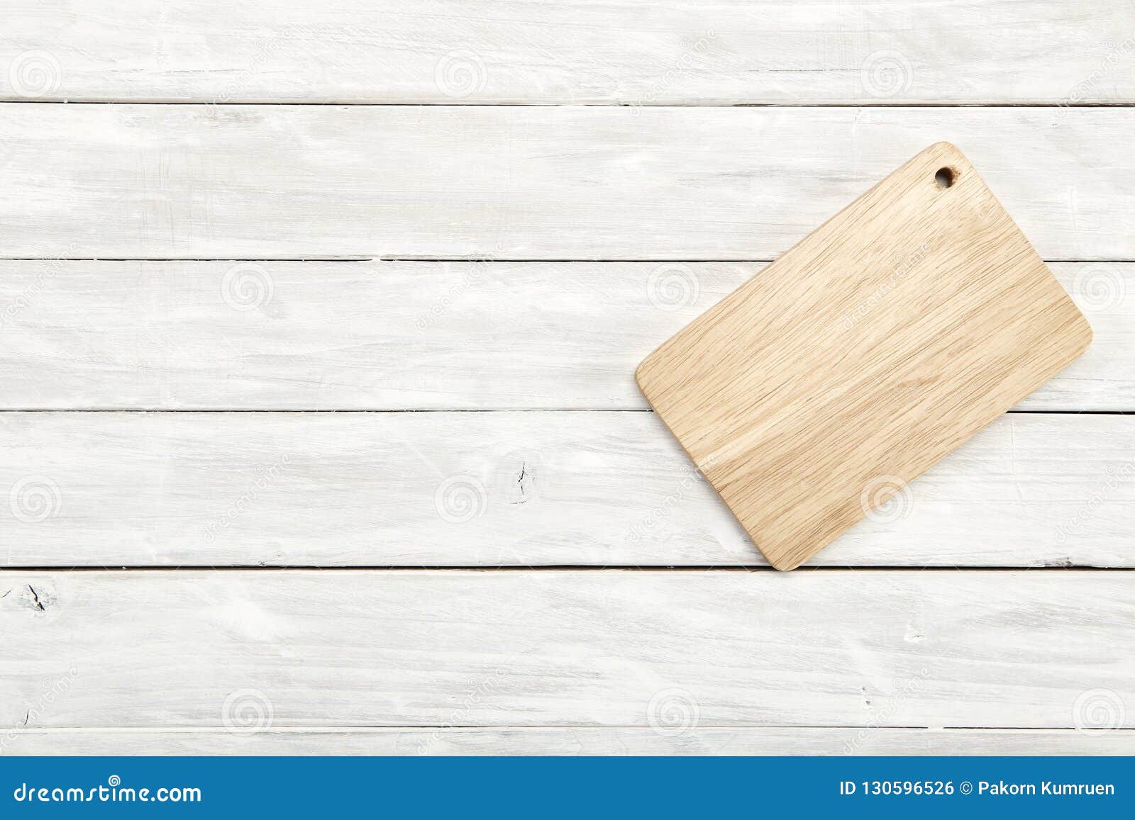 Cutting Board Top View on Wooden Background Stock Photo - Image of tool ...