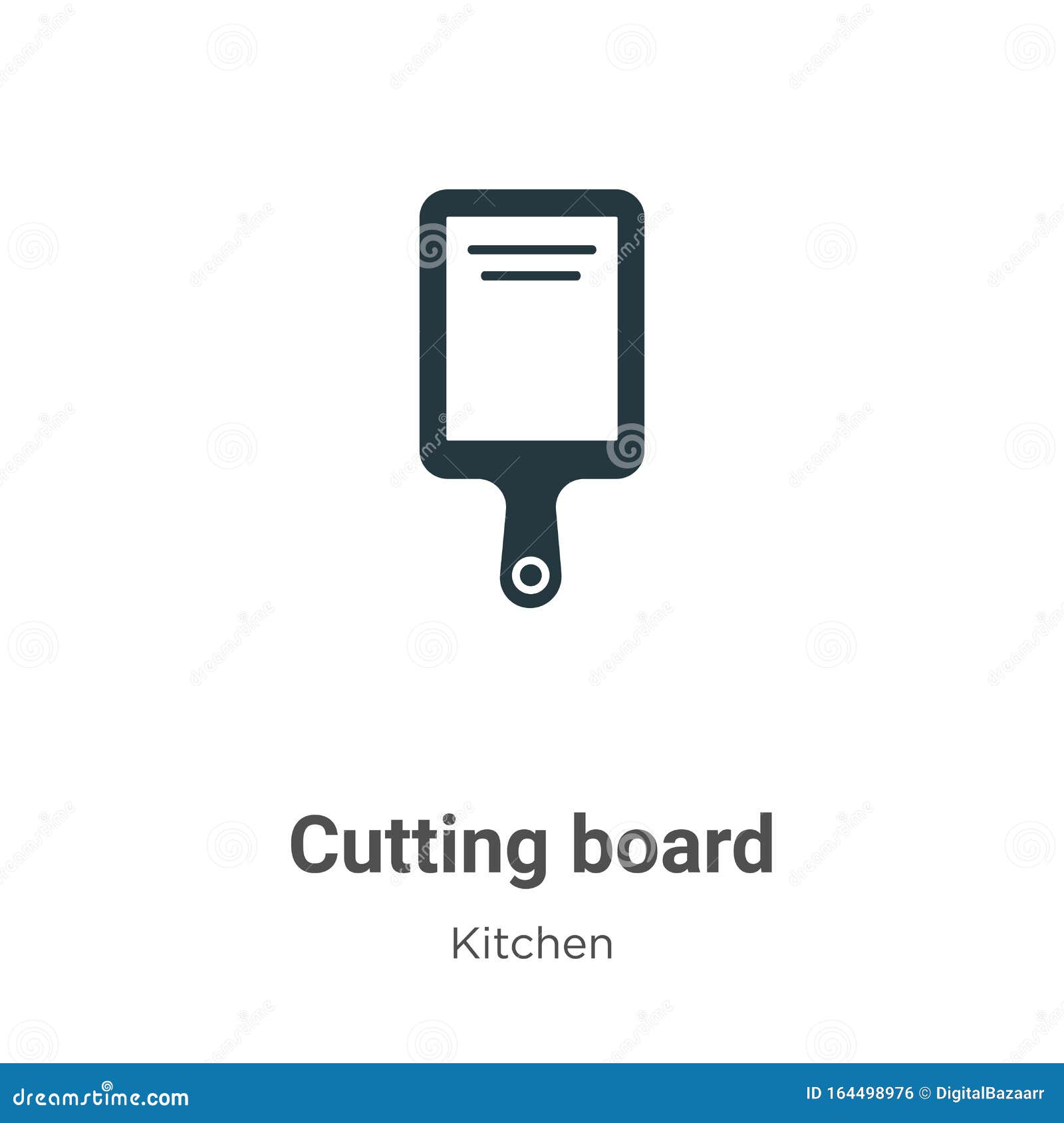 Cutting Board Vector Icon on White Background. Flat Vector Cutting ...