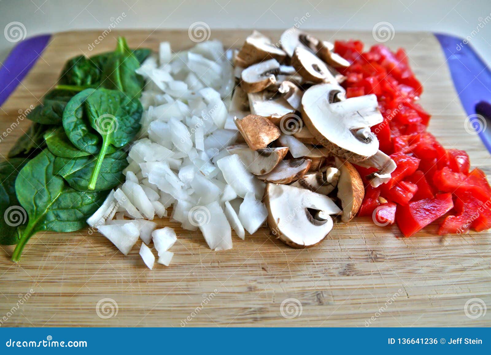 Cutting Board Vegetables Prepared for Cooking Stock Photo - Image of ...