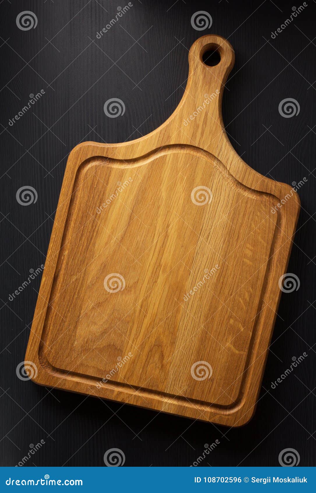 Cutting Board at Wooden Table Stock Photo - Image of bread, kitchen ...