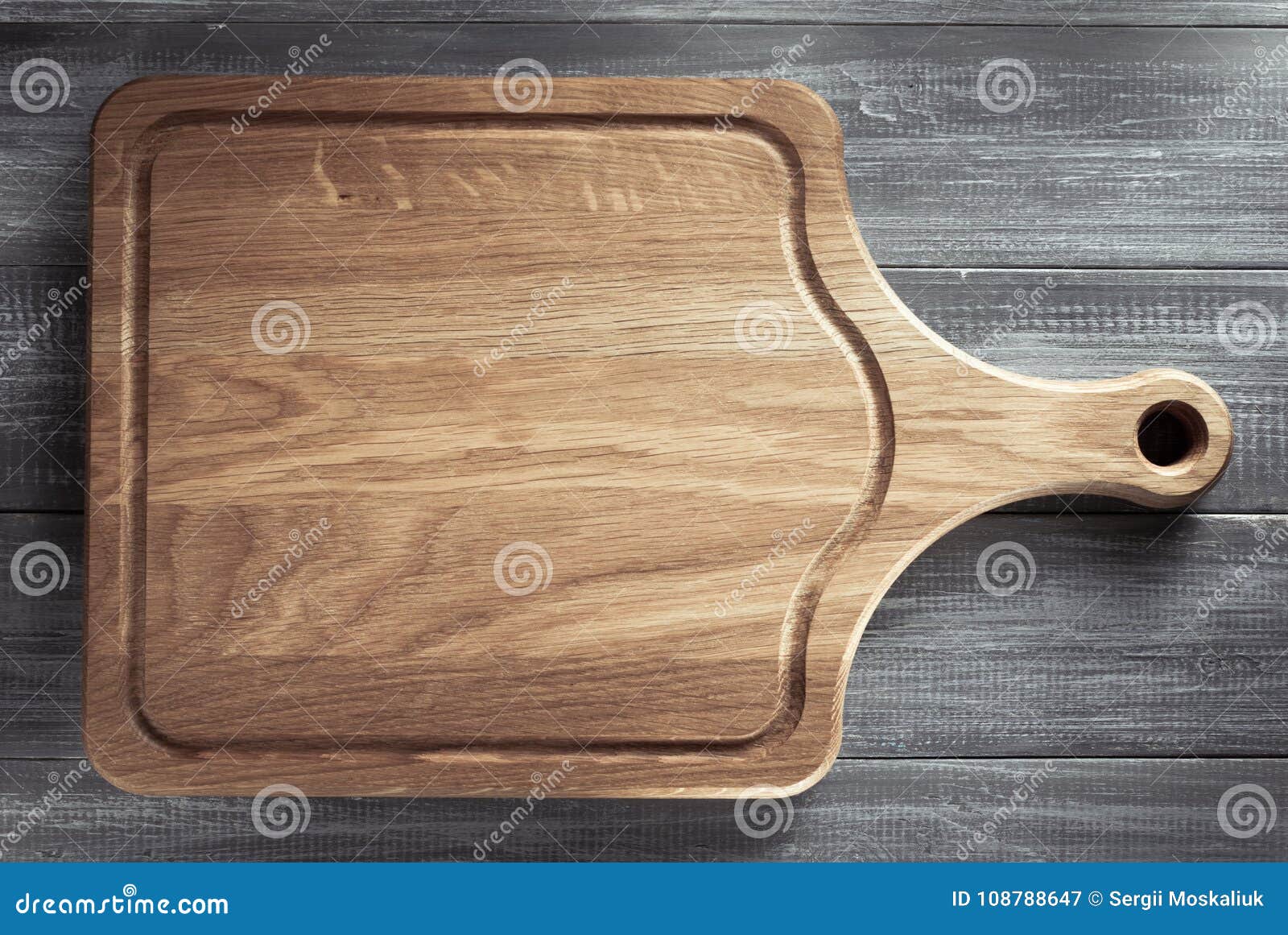 Cutting Board at Wooden Table Stock Image - Image of cookery, cafe ...