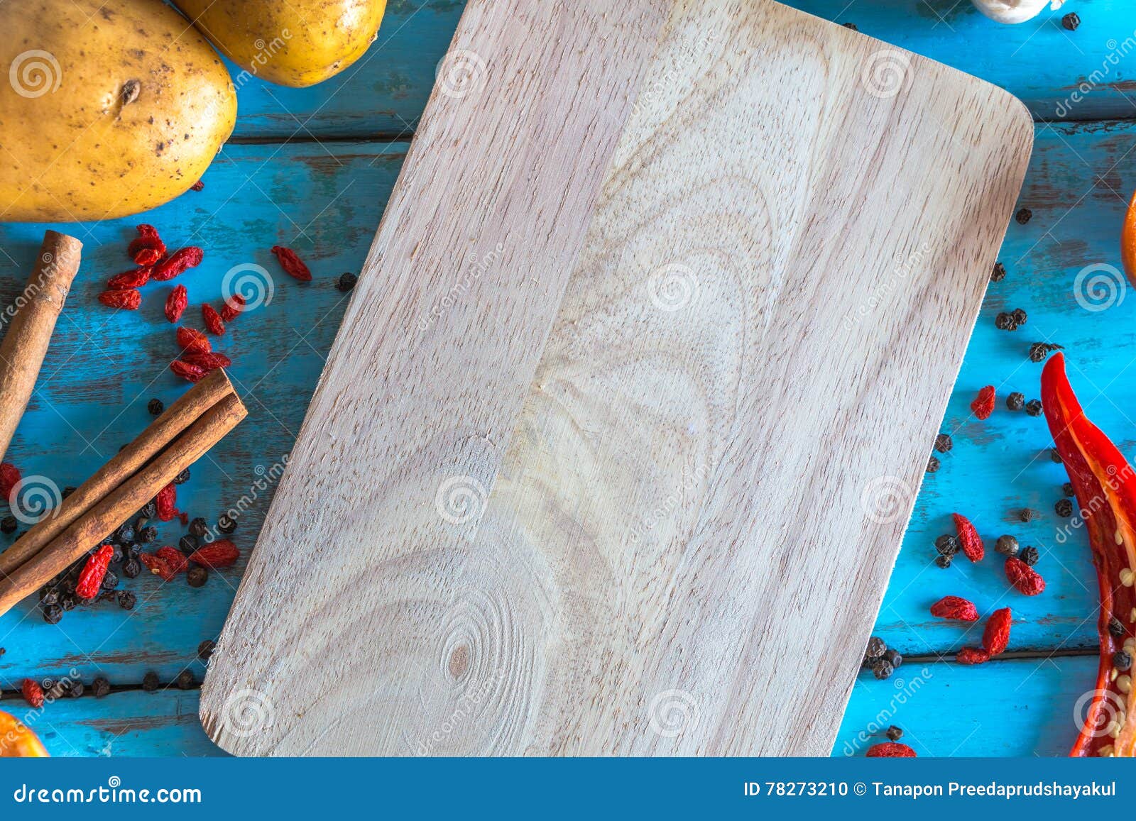 Cutting boards ingredients stock photo. Image of board - 78273210