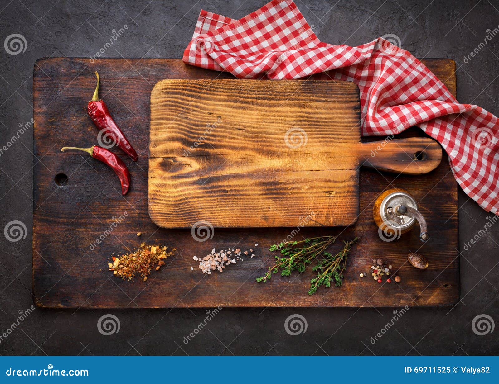 Cutting Boards and Spice for Cooking Stock Image - Image of food ...