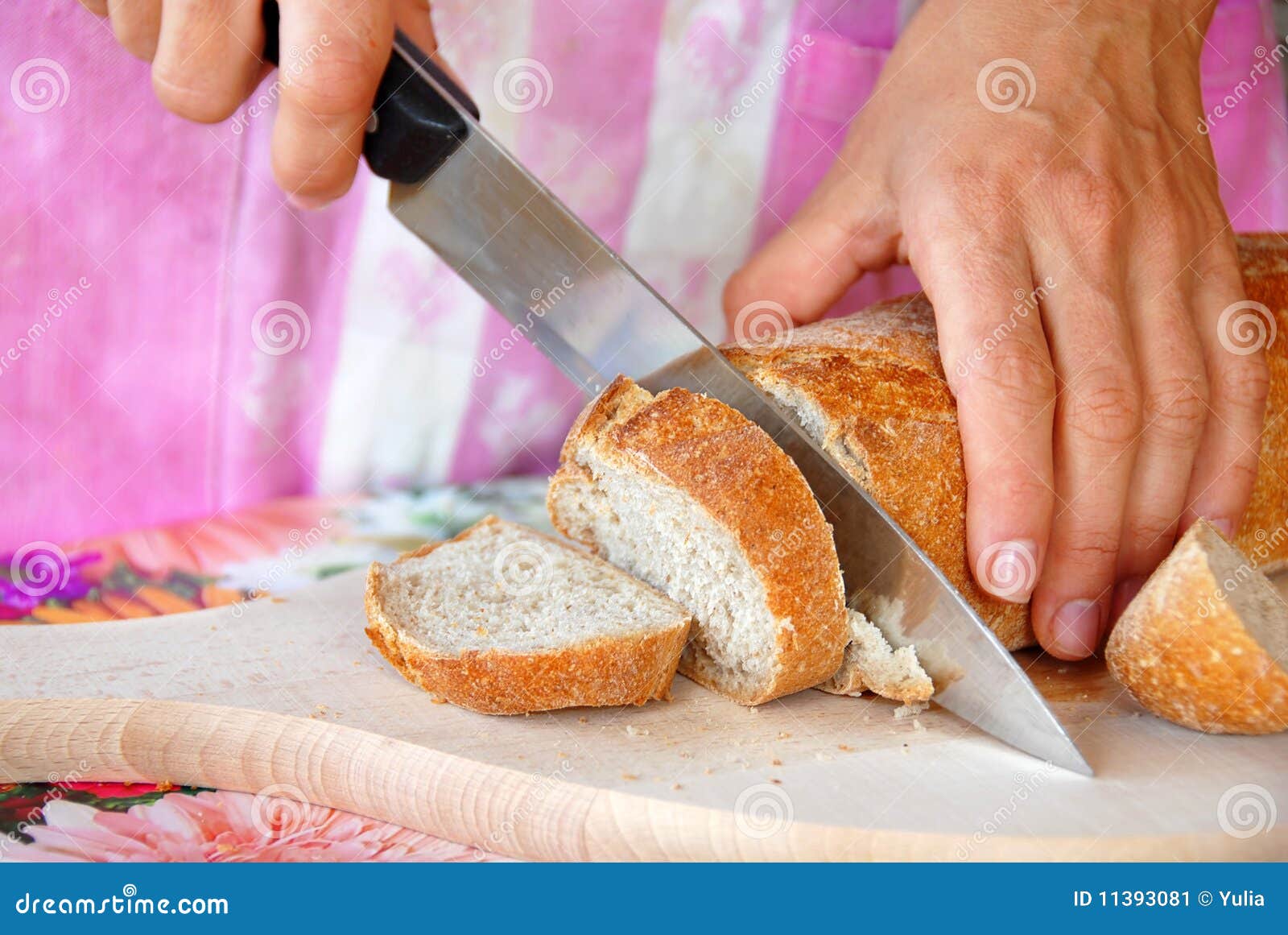 Cutting bread stock image. Image of brown, carbohydrate - 11393081