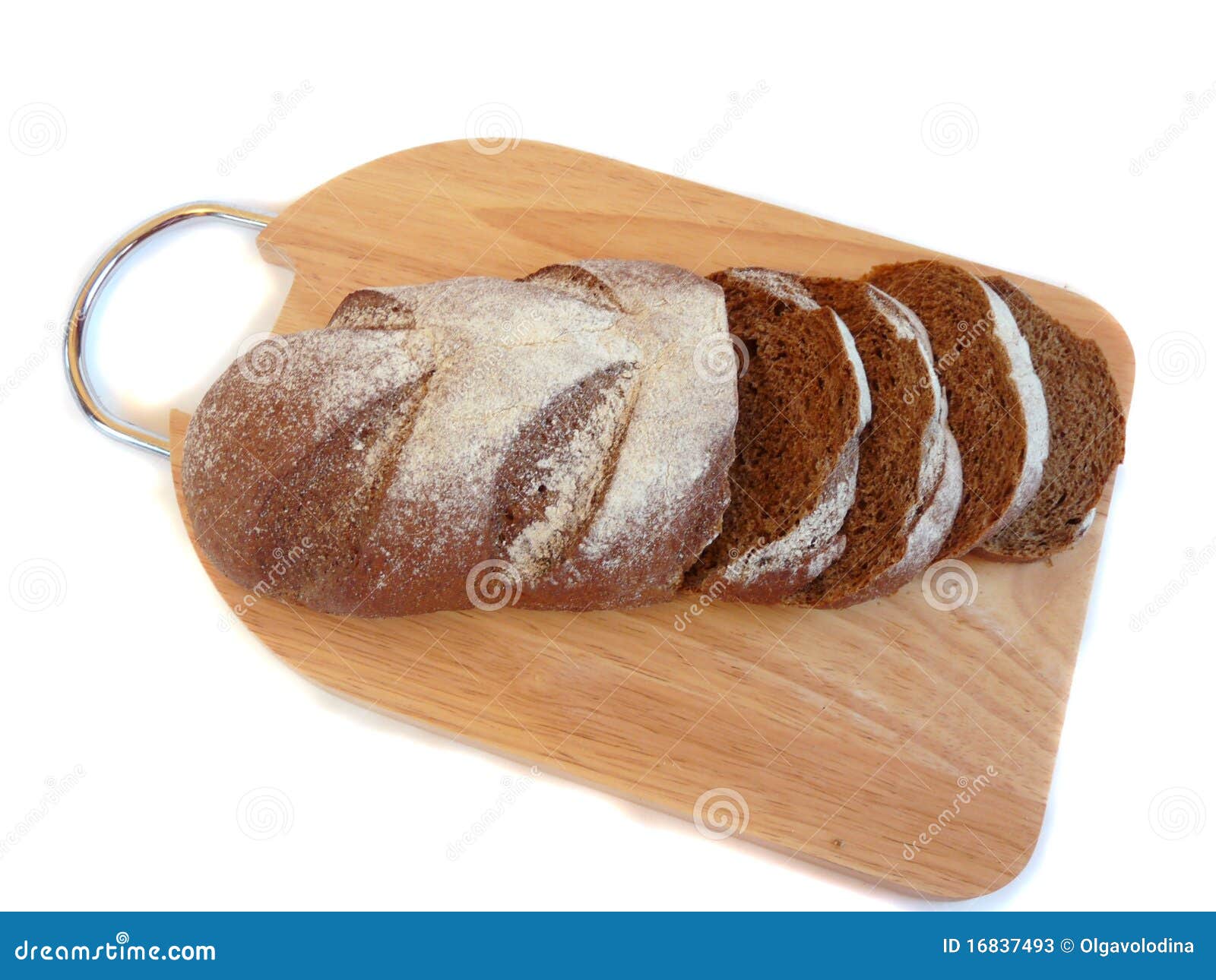 Cutting bread stock image. Image of appetizing, isolate - 16837493