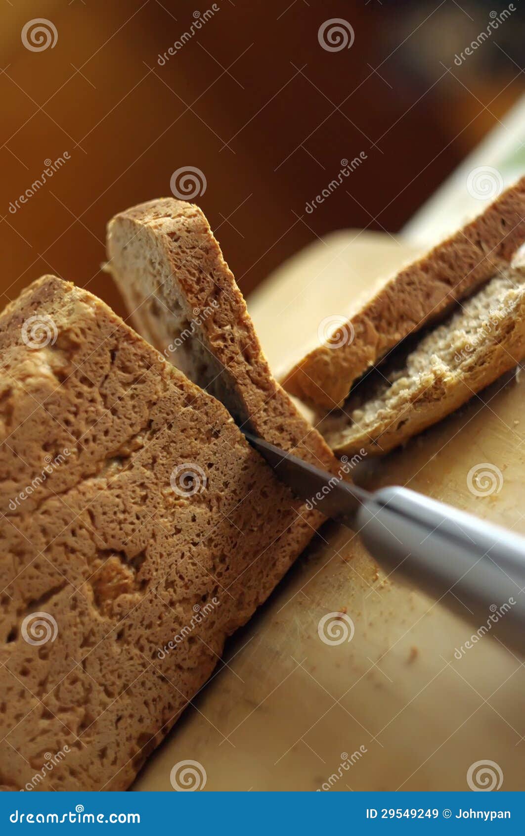 Cutting bread stock image. Image of bake, diet, natural - 29549249