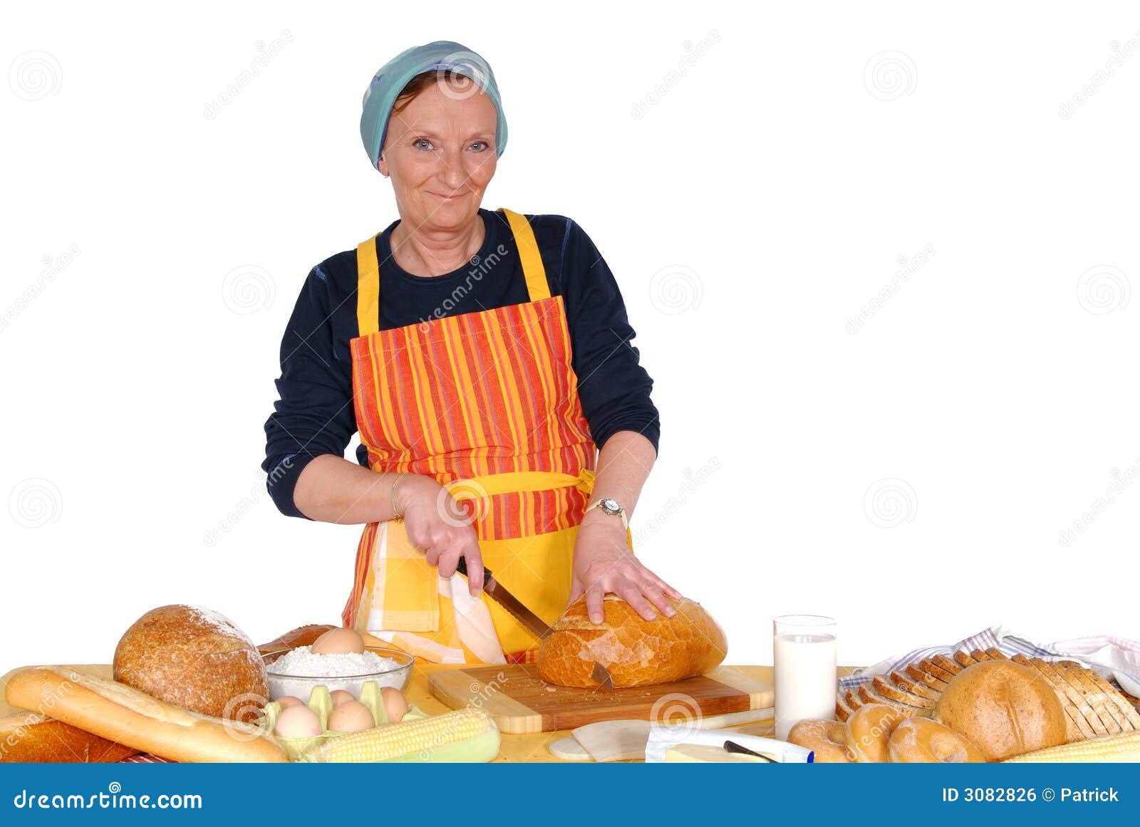 Cutting bread. stock photo. Image of tasty, sandwich, healthy - 3082826