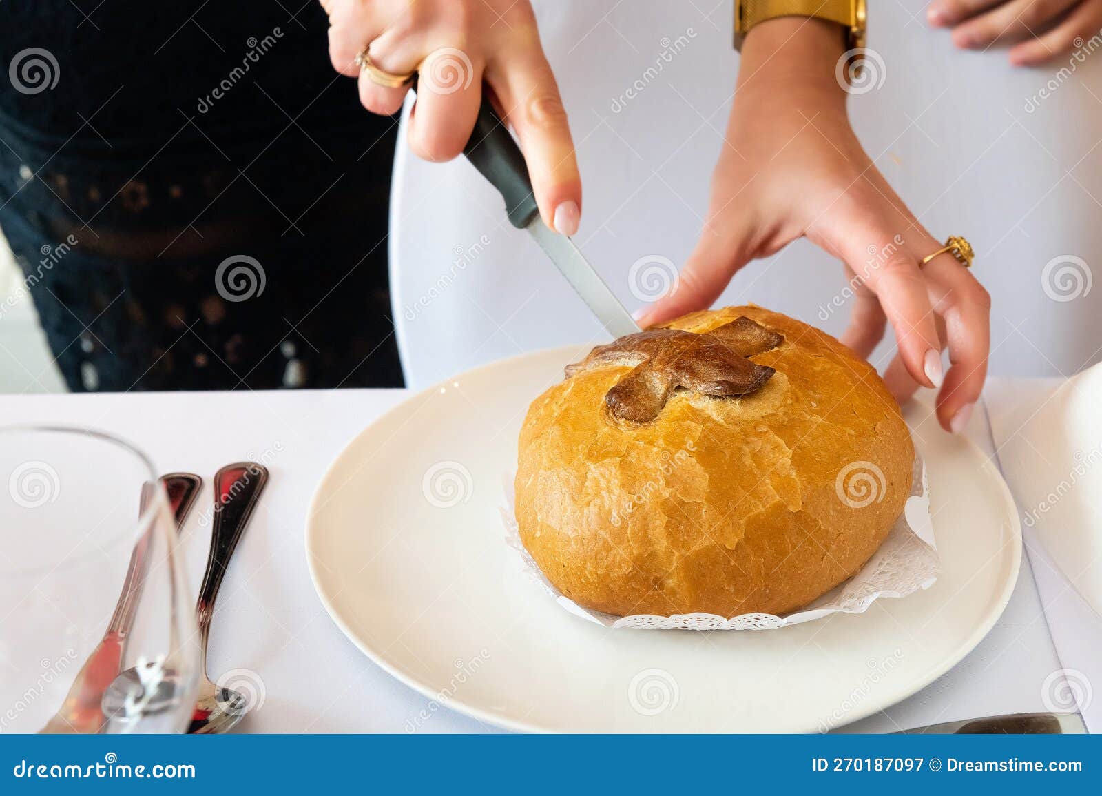 Bread for First Holy Communion Stock Image - Image of bread, faith ...