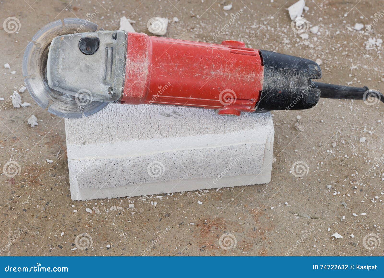 Cutting bricks stock photo. Image of brick, instrument - 74722632