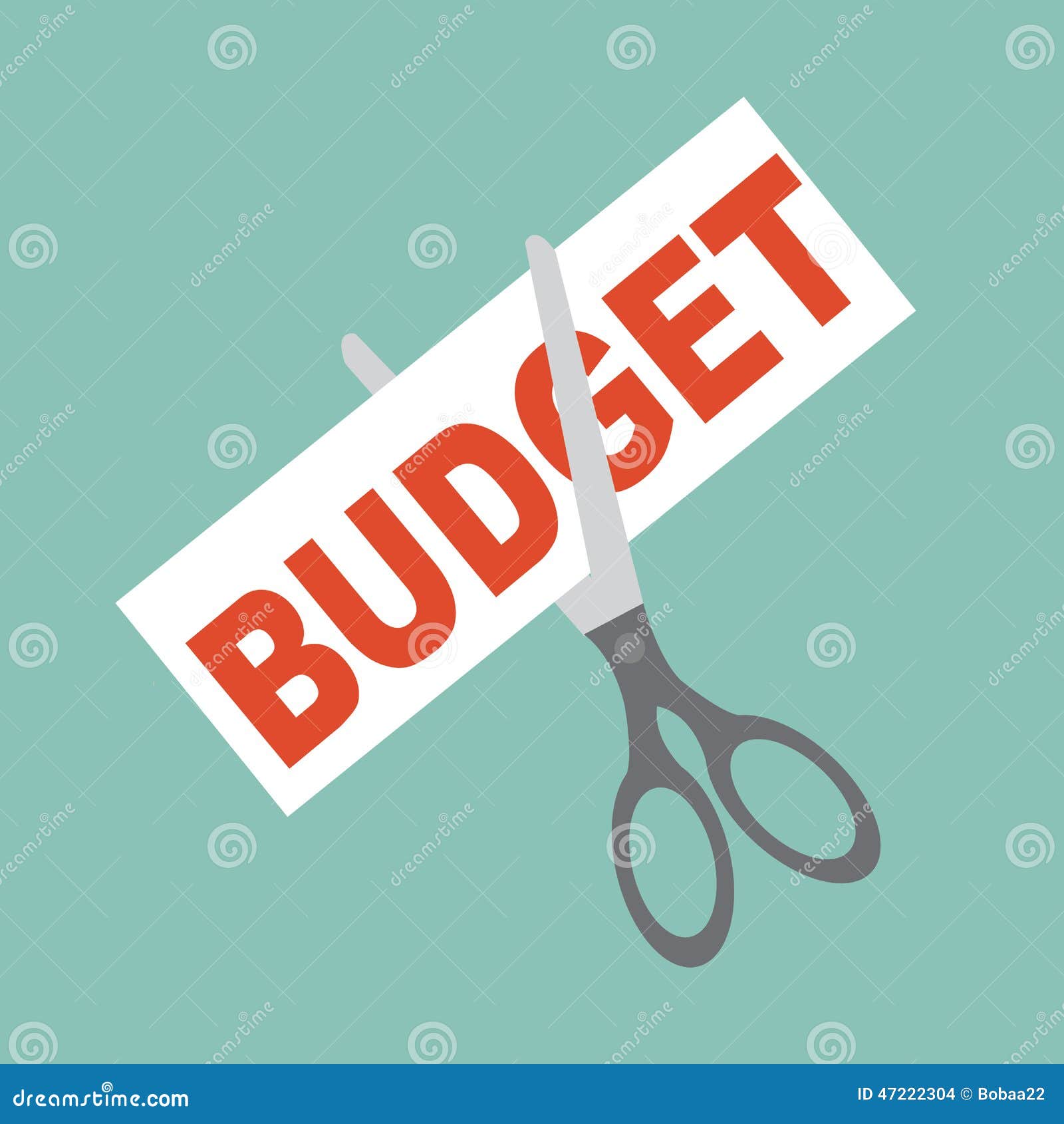 Cutting budget stock vector. Illustration of balanced - 47222304