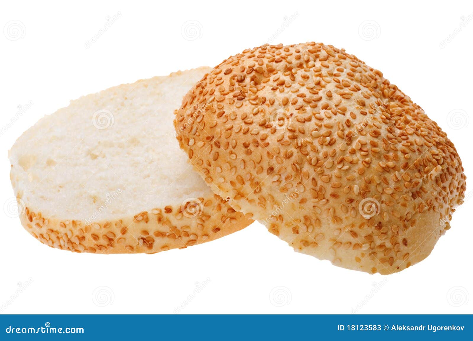 Cutting bun with seeds stock image. Image of fresh, bread - 18123583