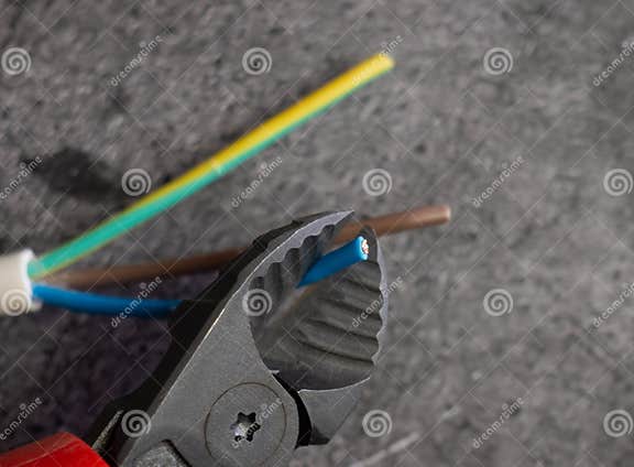 Cutting cable stock image. Image of cutting, instrument - 229658725