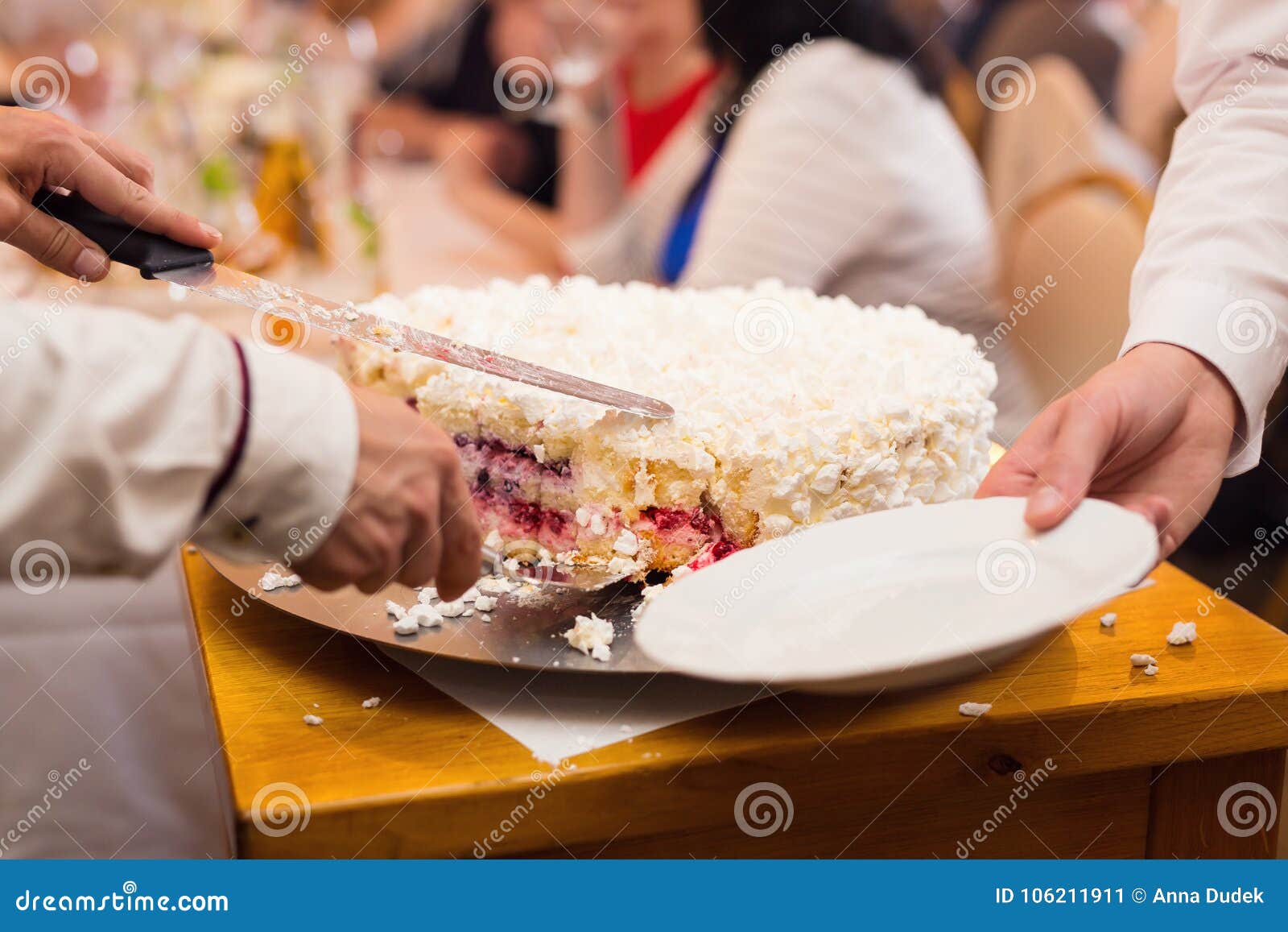 Cutting the cake stock image. Image of meal, gourmet - 106211911
