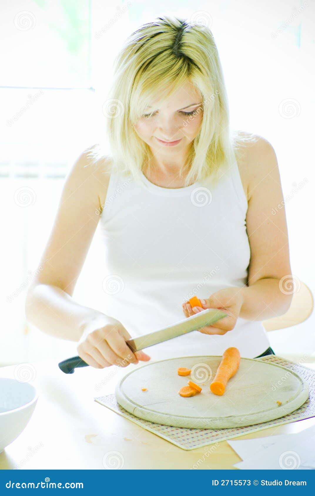 Cutting carrot stock image. Image of beautiful, prepare - 2715573