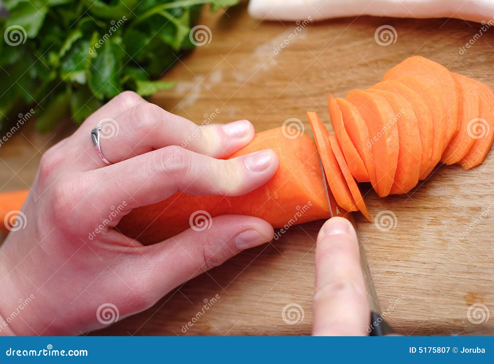 Cutting carrot stock image. Image of girl, chop, fresh - 5175807