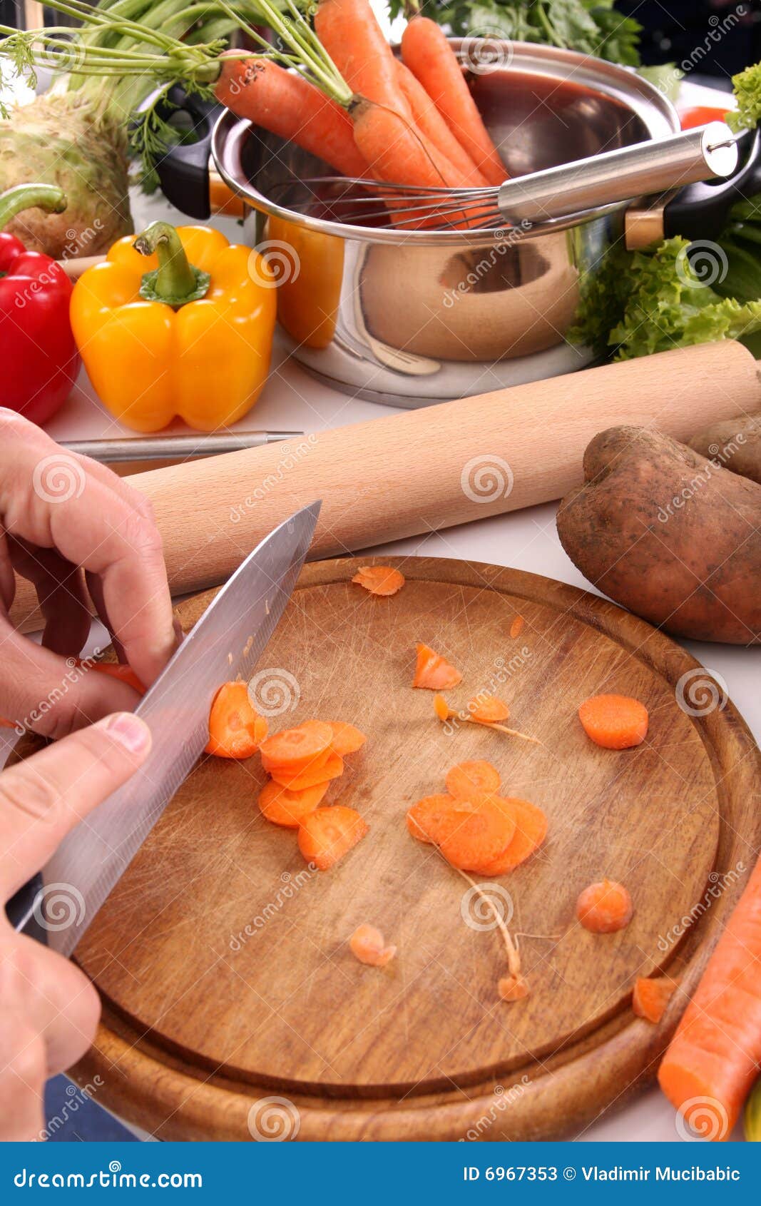 Cutting carrots stock image. Image of cutting, ingredient - 6967353