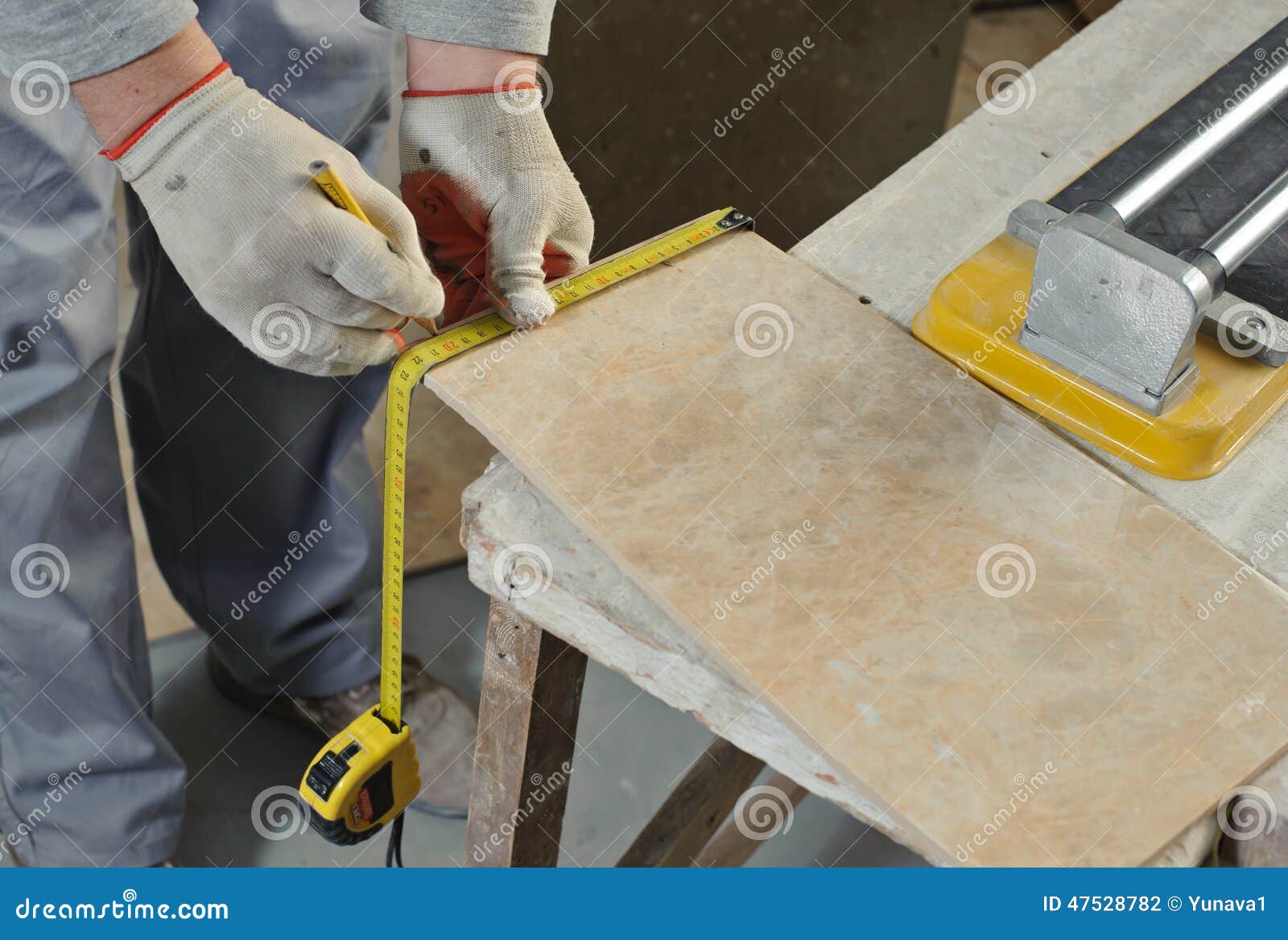 Cutting Ceramic Tiles. stock photo. Image of ceramic - 47528782