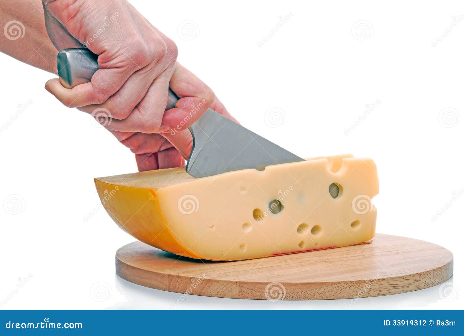 Cutting Cheese on Cutting Board Stock Photo - Image of color, still ...