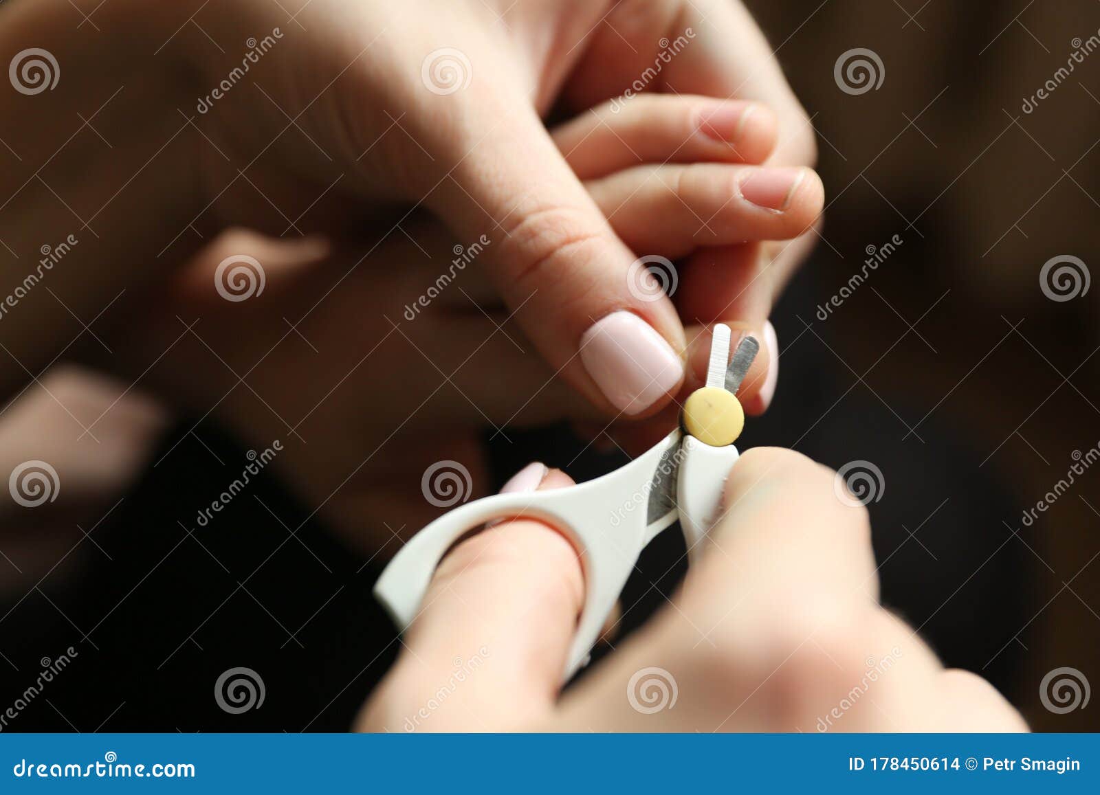 Cutting a Child`s Nails Close-up Stock Photo - Image of closeup, people ...