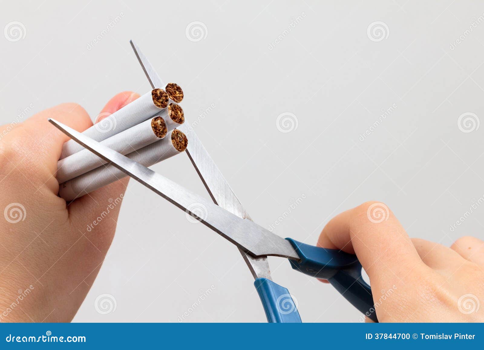 Cutting Cigarette, Quit Smoking. Stock Photo - Image of quitting ...