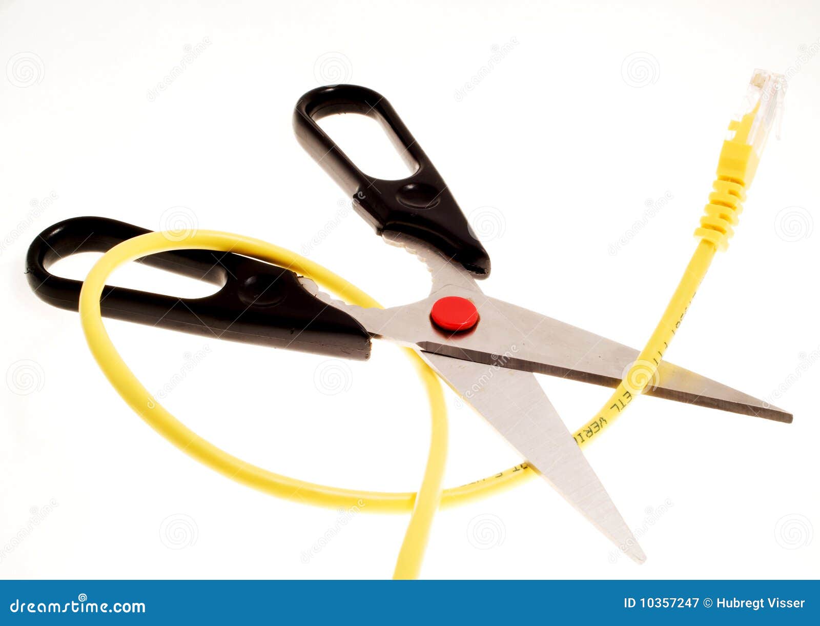 Cutting the connection stock image. Image of white, scissors - 10357247