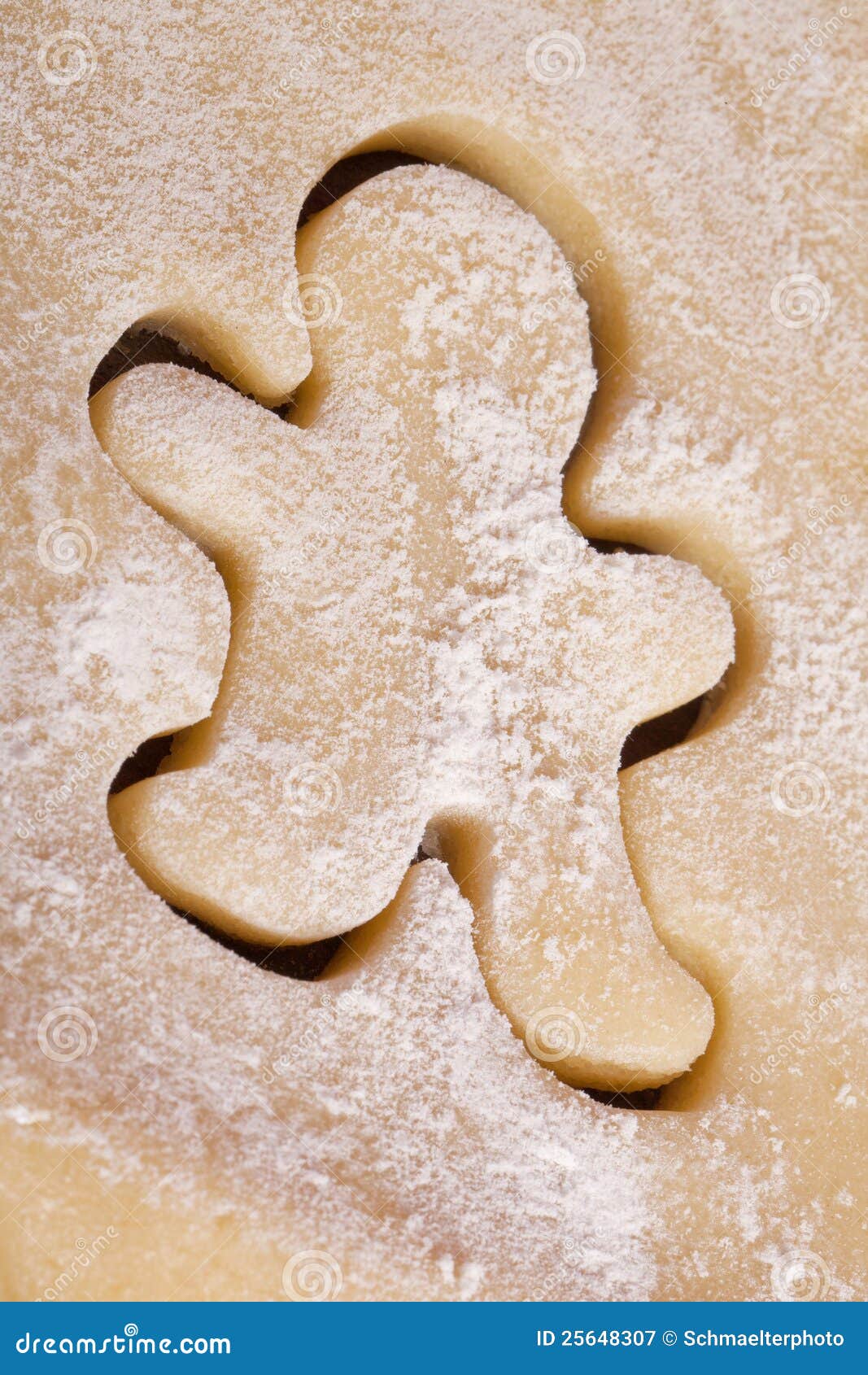 Cutting Cookies Dough Gingerbread Man Stock Image - Image of ...