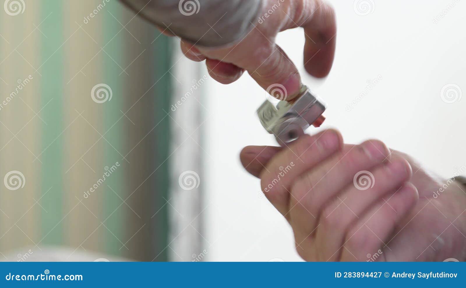 Cutting a Copper Pipe. the Process of Removing the Desired Piece of ...