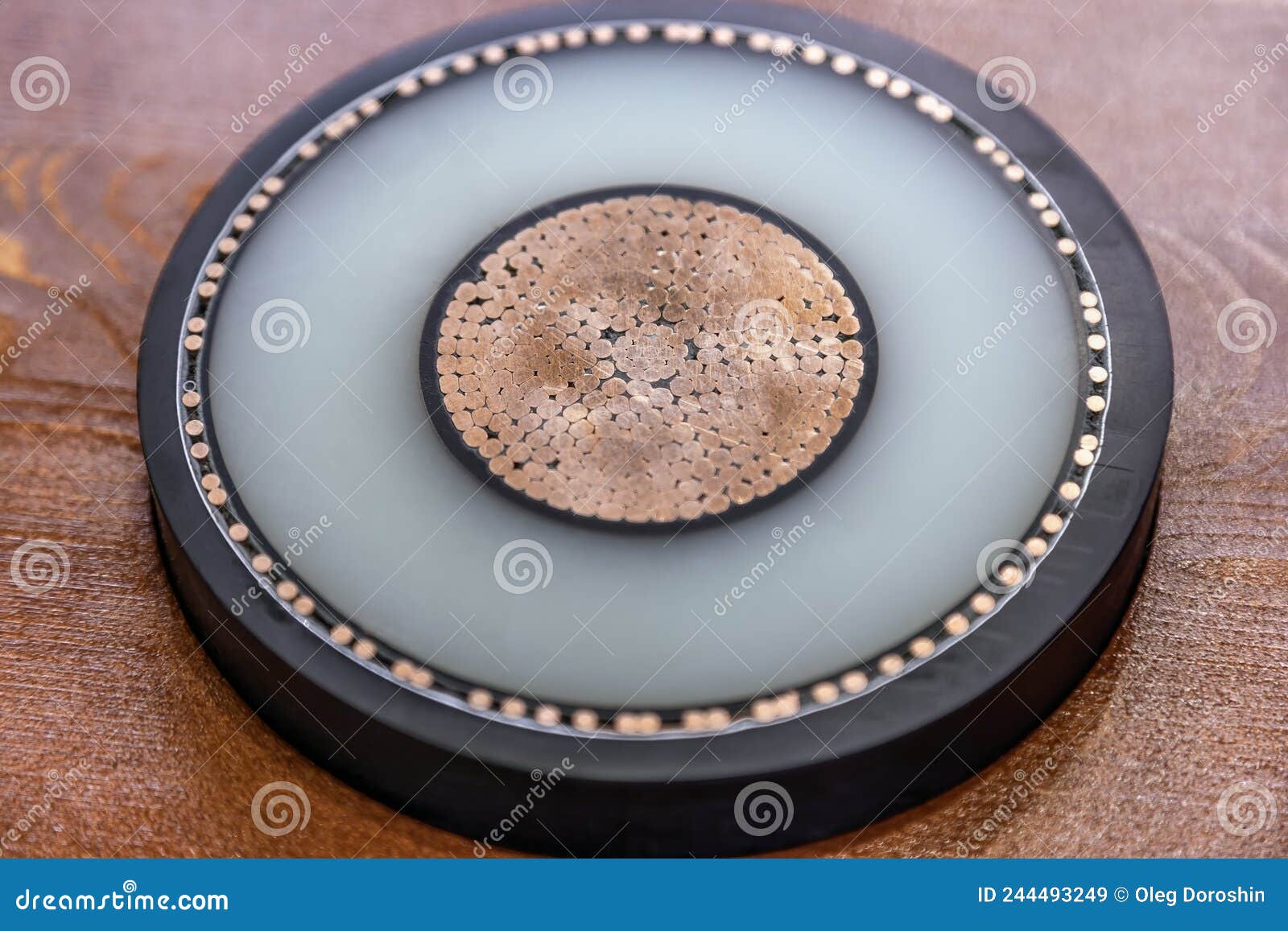 Cutting of Copper Stranded Wire for Various Purposes in Industry Stock ...