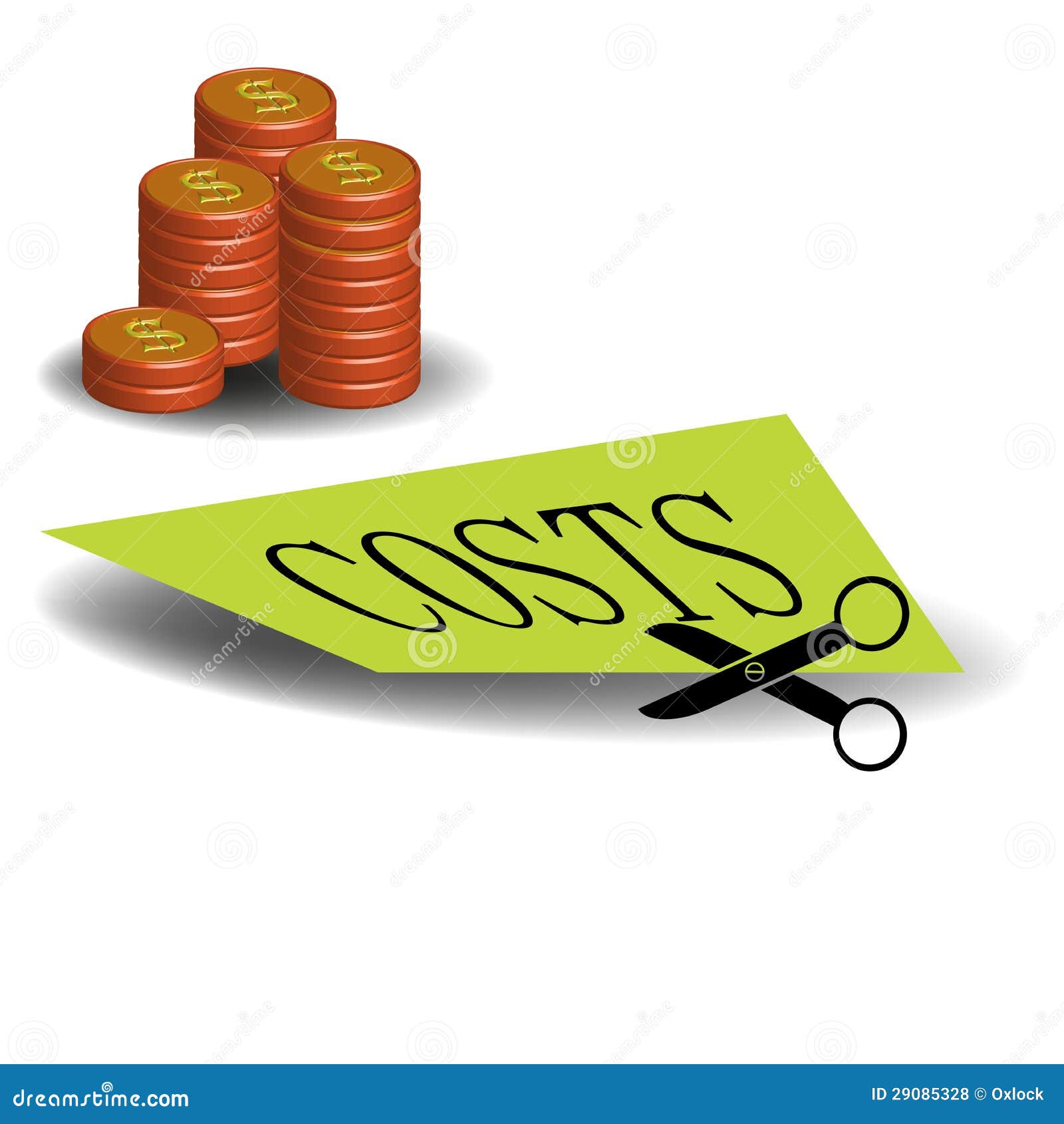 Cutting costs stock vector. Illustration of divide, cash - 29085328